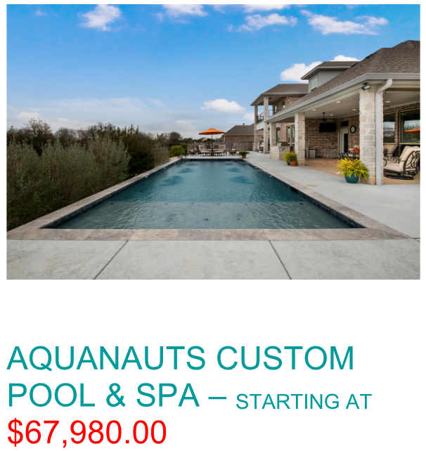 Pricing – Aquanauts Custom Built Pools and Spas